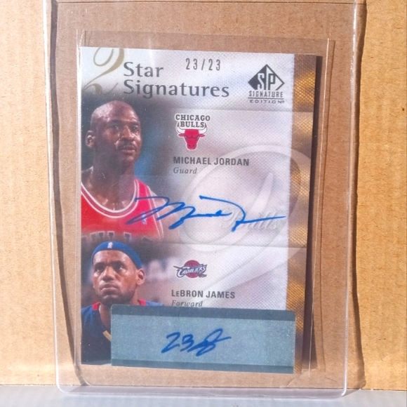Jordan | Other | Michael Jordan Lebron James Facsimile Auto Card | Poshmark
